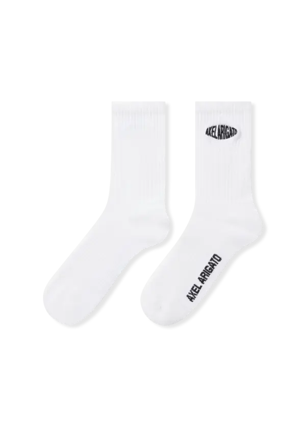 Axel Arigato Distort Logo Socks - White