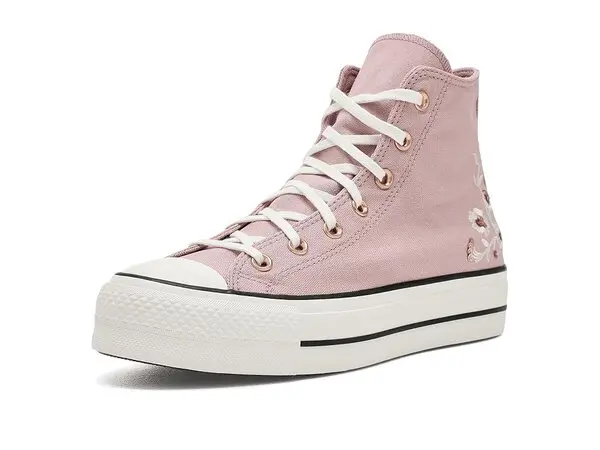 CONVERSE Chuck Taylor All Star Lift Platform Sequin Floral High-top Sneakers - Pink
