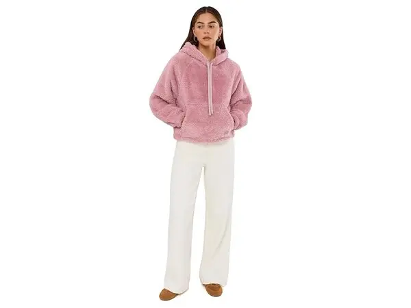 UGG Fleece Hoodie With Drawstring - White