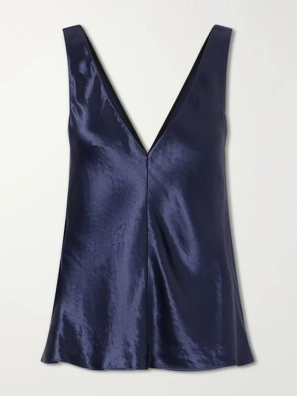 Maria Mcmanus Draped Satin Cami - Blue