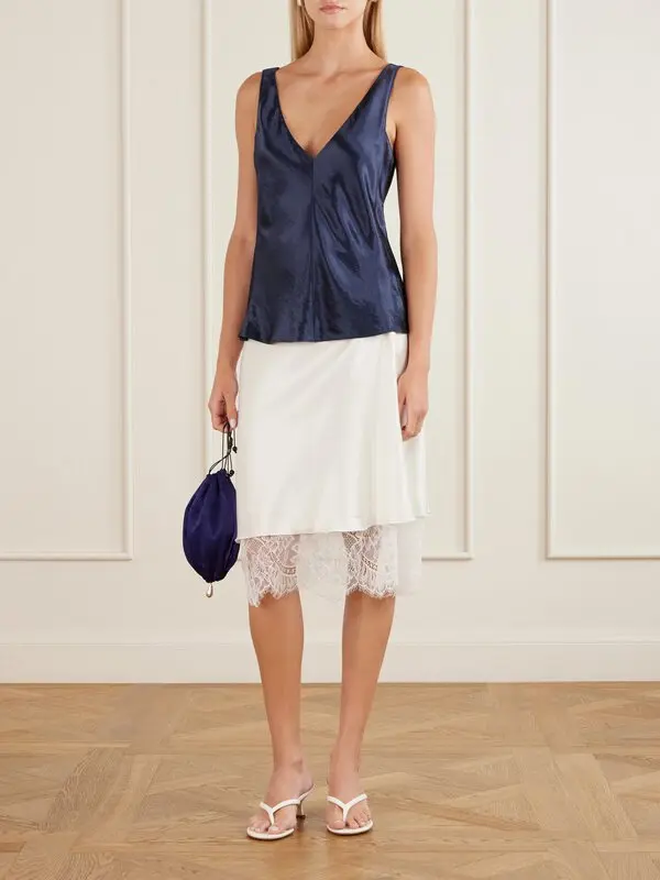 Maria Mcmanus Draped Satin Cami