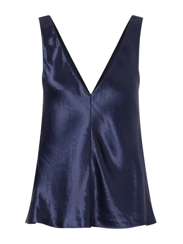 Maria Mcmanus Draped Satin Cami - Blue