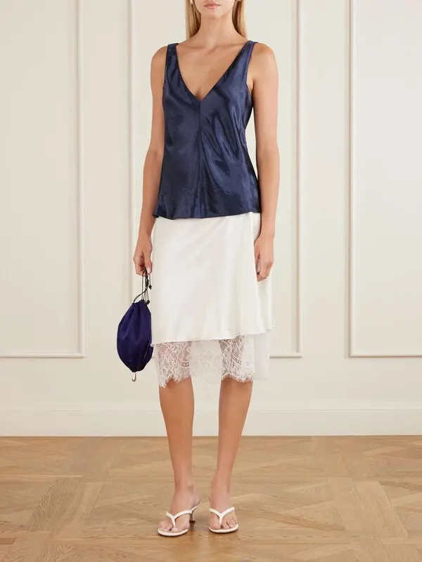Maria Mcmanus Draped Satin Cami