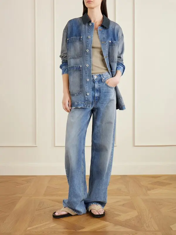 SLVRLAKE Worker Corduroy-trimmed Denim Jacket