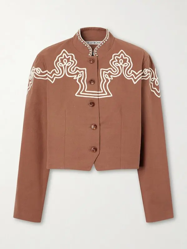 Alix Of Bohemia Clarke Clove Spur Cropped Jacket - Brown