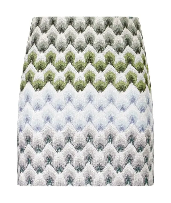 Missoni Embellished Crochet-knit Mini Skirt - Green