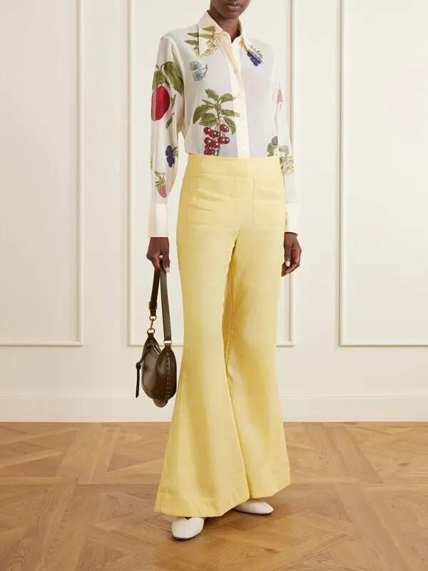 Alix Of Bohemia Dana Nine Fruit' Printed Cotton-mesh Shirt