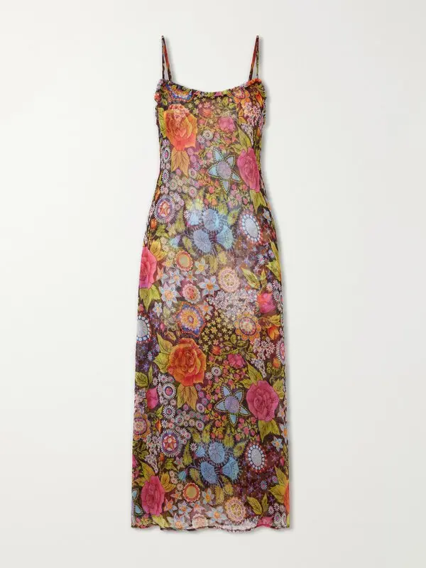 Alix Of Bohemia Mirage Floral-print Crepon Midi Dress - Multi