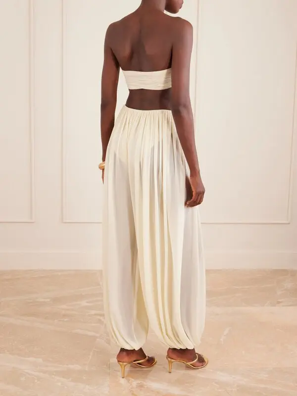 MAYGEL CORONEL Rosario Bandeau Top And Tapered Pants Set - White