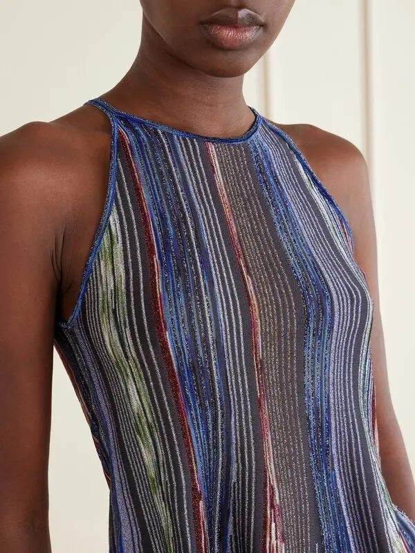 Missoni Striped Crochet-knit Tank Top