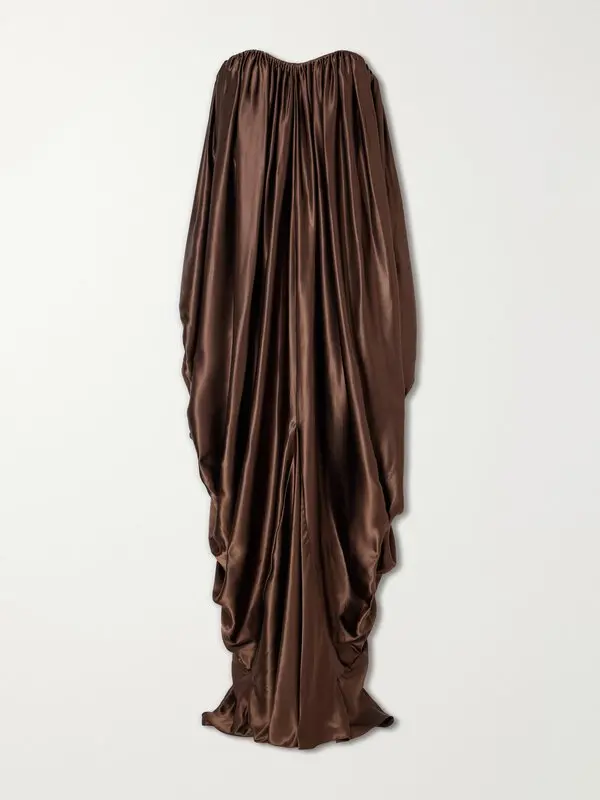 ABADIA Strapless Gown - Brown