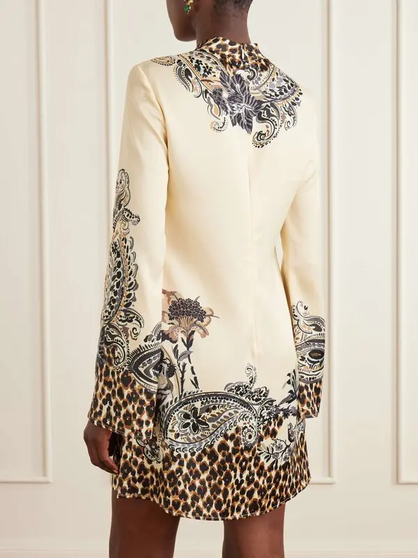 Etro Printed Satin Mini Dress