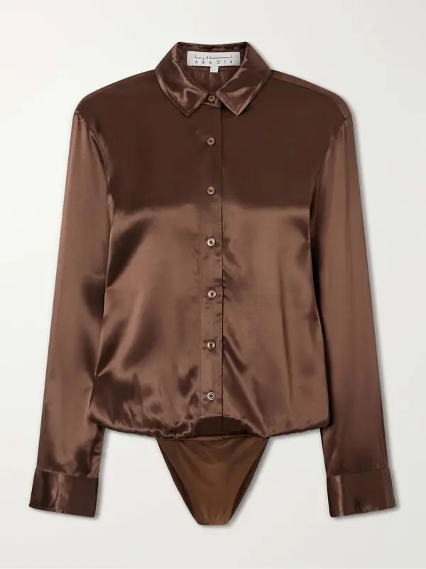 ABADIA Satin Bodysuit