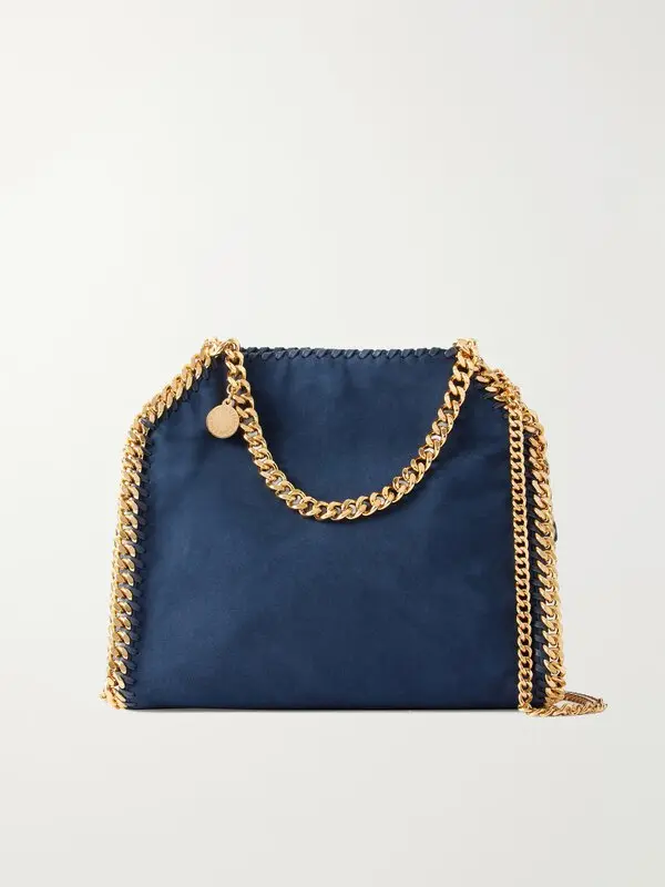 Stella McCartney Mini Falabella Shoulder Bag With Embellishments - Blue