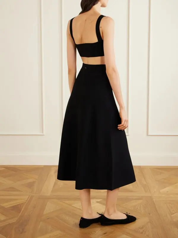 Galvan Nyx Ribbed Cropped Top