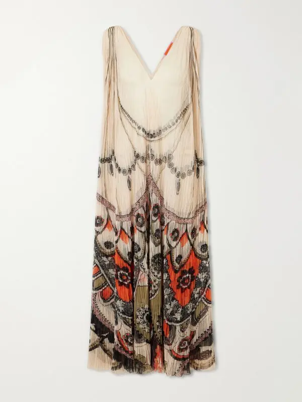 La DoubleJ Twirling Pleated Tulle Maxi Dress