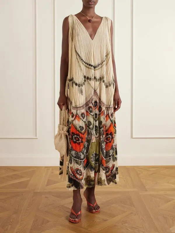La DoubleJ Twirling Pleated Tulle Maxi Dress