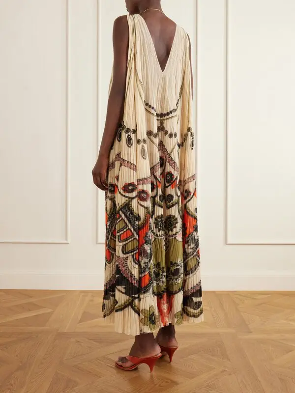 La DoubleJ Twirling Pleated Tulle Maxi Dress