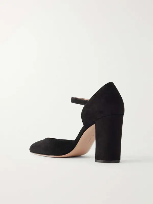 GIANVITO ROSSI 85 Suede Pumps