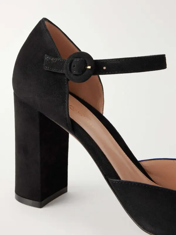 GIANVITO ROSSI 85 Suede Pumps