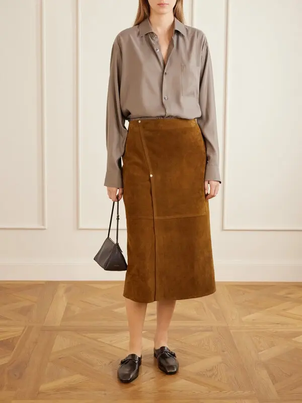 Studio Nicholson Suede Midi Skirt