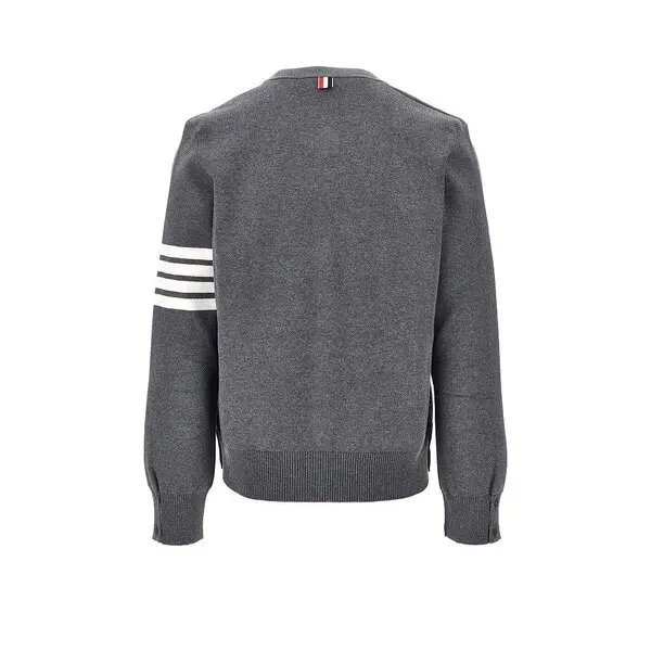 Thom Browne Cotton Cardigan With 4 Bar Detail