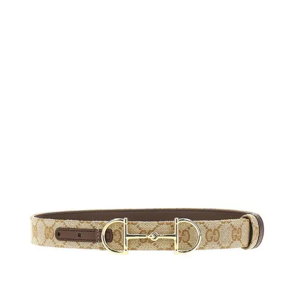Gucci Reversible Belt With Horsebit Buckle - Brown
