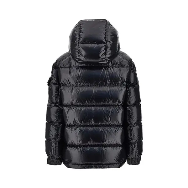 Moncler Padded Nylon Down Jacket With Logo Patch
