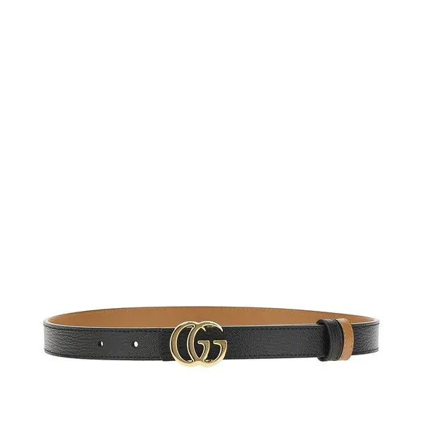 Gucci Gg Marmont Reversible Leather Belt - Black