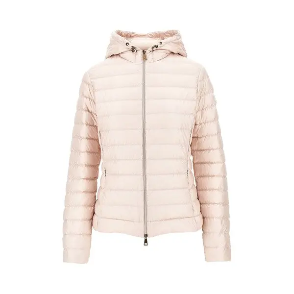 Moncler Padded Nylon Downjacket Wth Logo Patch - Pink