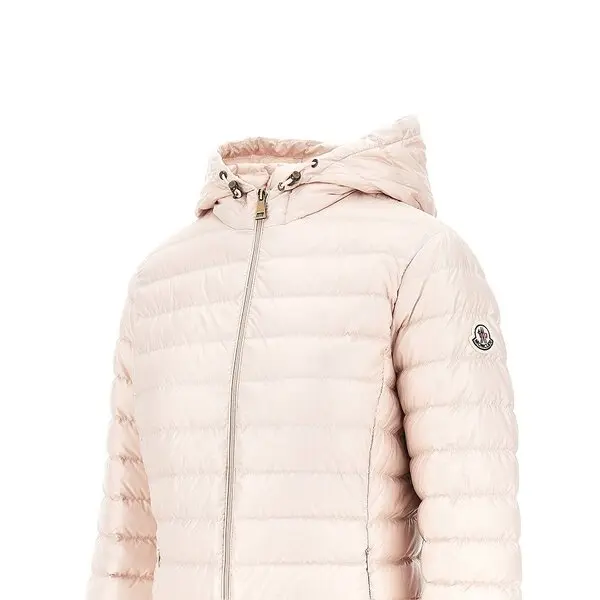 Moncler Padded Nylon Down Jacket With Logo Patch