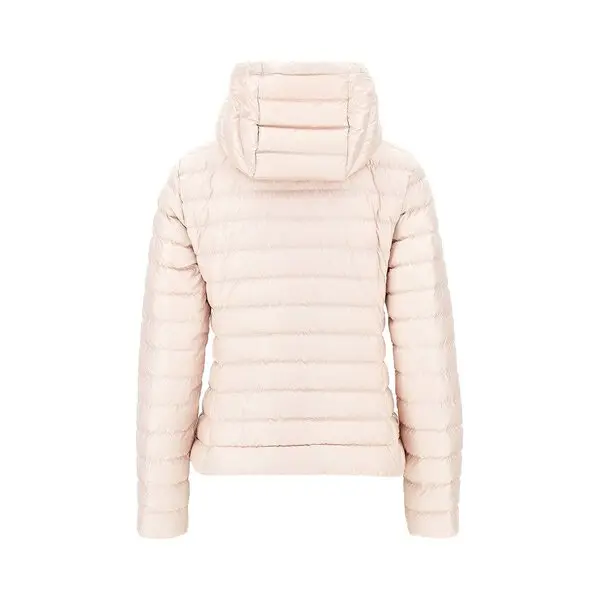 Moncler Padded Nylon Down Jacket With Logo Patch - Pink