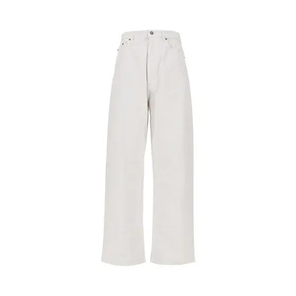 Phoebe Philo Cotton Drill Drop Waist Wide Leg Jeans