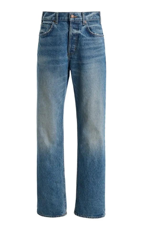 NILI LOTAN Briana Rigid High-rise Straight-leg Jeans - Blue
