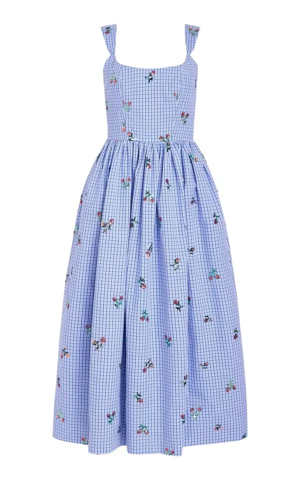 MARKARIAN Nara Sequined Cotton Midi Dress