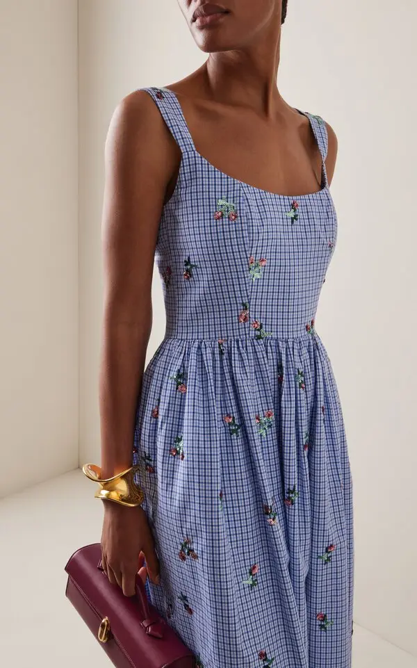 MARKARIAN Nara Sequined Cotton Midi Dress
