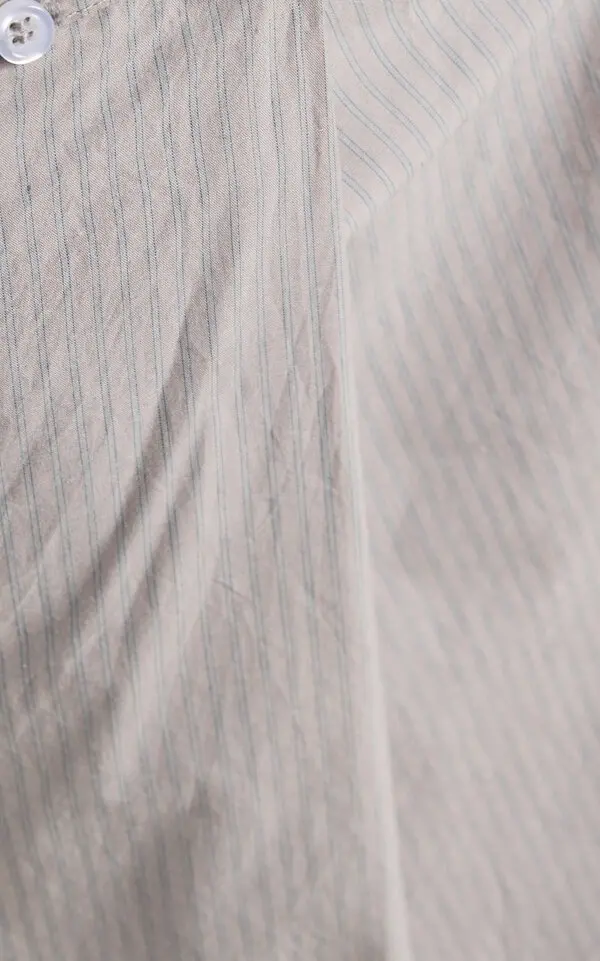 DEIJI STUDIOS Striped Cotton Midi Wrap Skirt