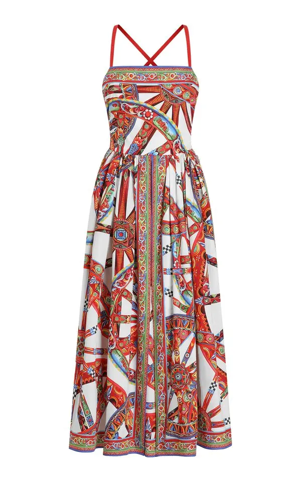 Dolce & Gabbana Printed Cotton Midi Dress - Print