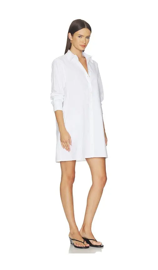 PERFECTWHITETEE Felicia Cotton Poplin Button Down Dress