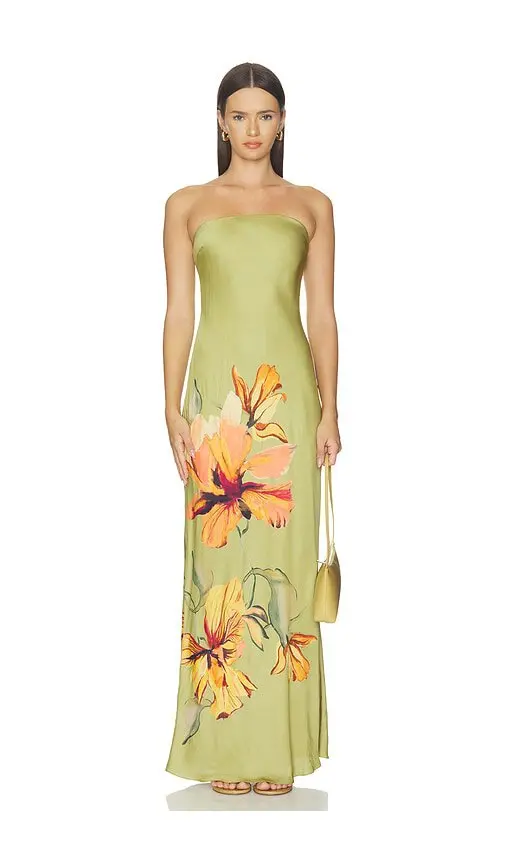 Rococo Sand Strapless Maxi Dress With Fringe Sash