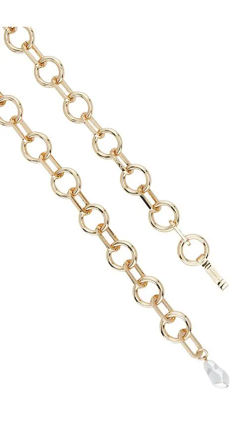Lele Sadoughi Metallic Chain Belt