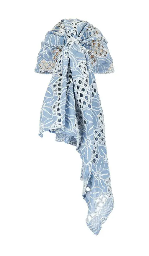 Lele Sadoughi Sophia Eyelet Scarf Cap