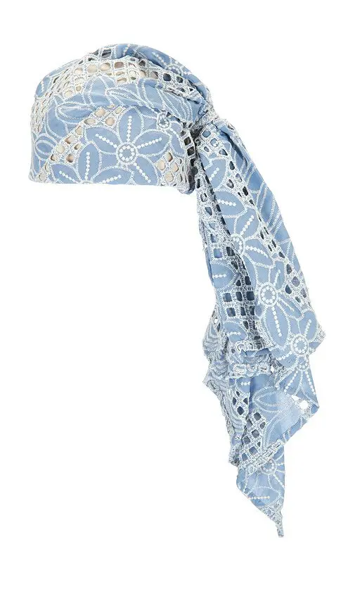 Lele Sadoughi Sophia Eyelet Scarf Cap