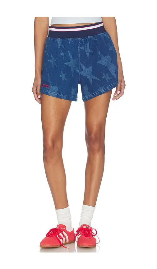 ADIDAS ORIGINALS Denim Graphic Varsity Shorts