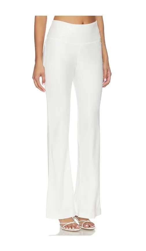 ASTA RESORT Iris Hand Beaded Pant In Ivory