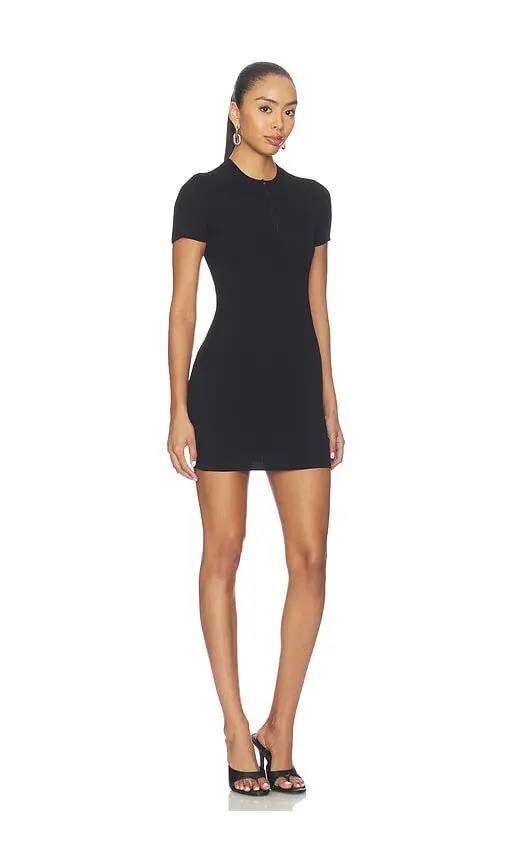 Alexander Wang Mock Neck Dress With Logo Track Stripe