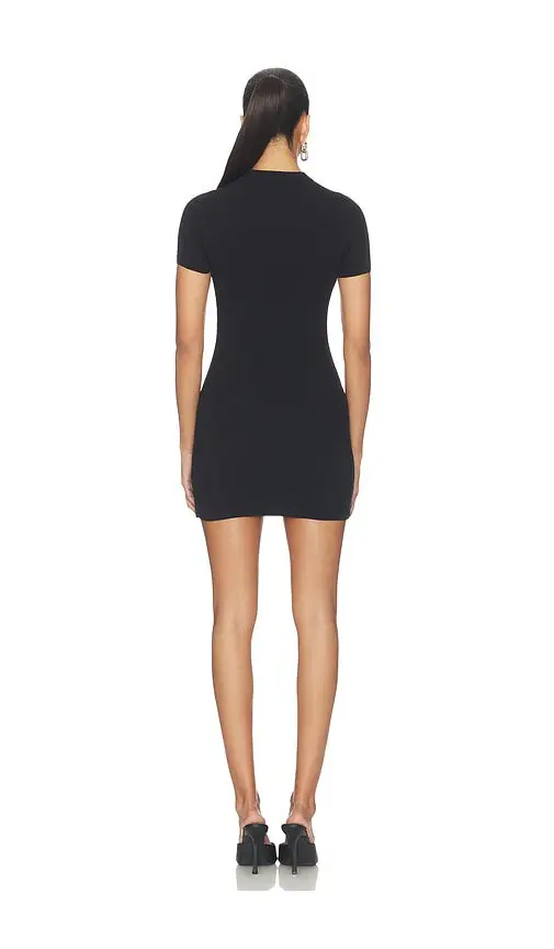 Alexander Wang Mock Neck Dress With Logo Track Stripe