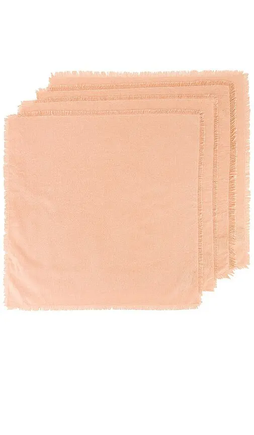 HAWKINS NEW YORK Essential Set Of 4 Dinner Napkins - Blush