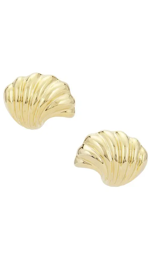 LELET NY Vini Button Earrings In Metallic - Gold