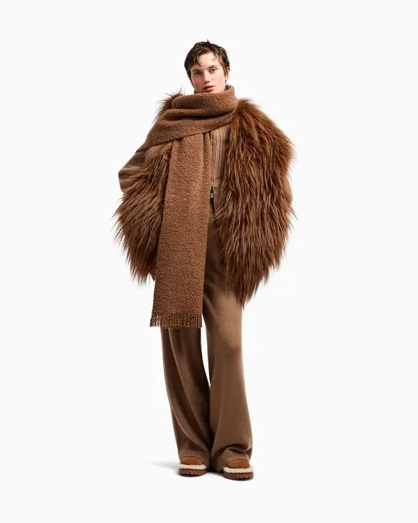 Giorgio Armani Long-haired Fur Vest With Hood